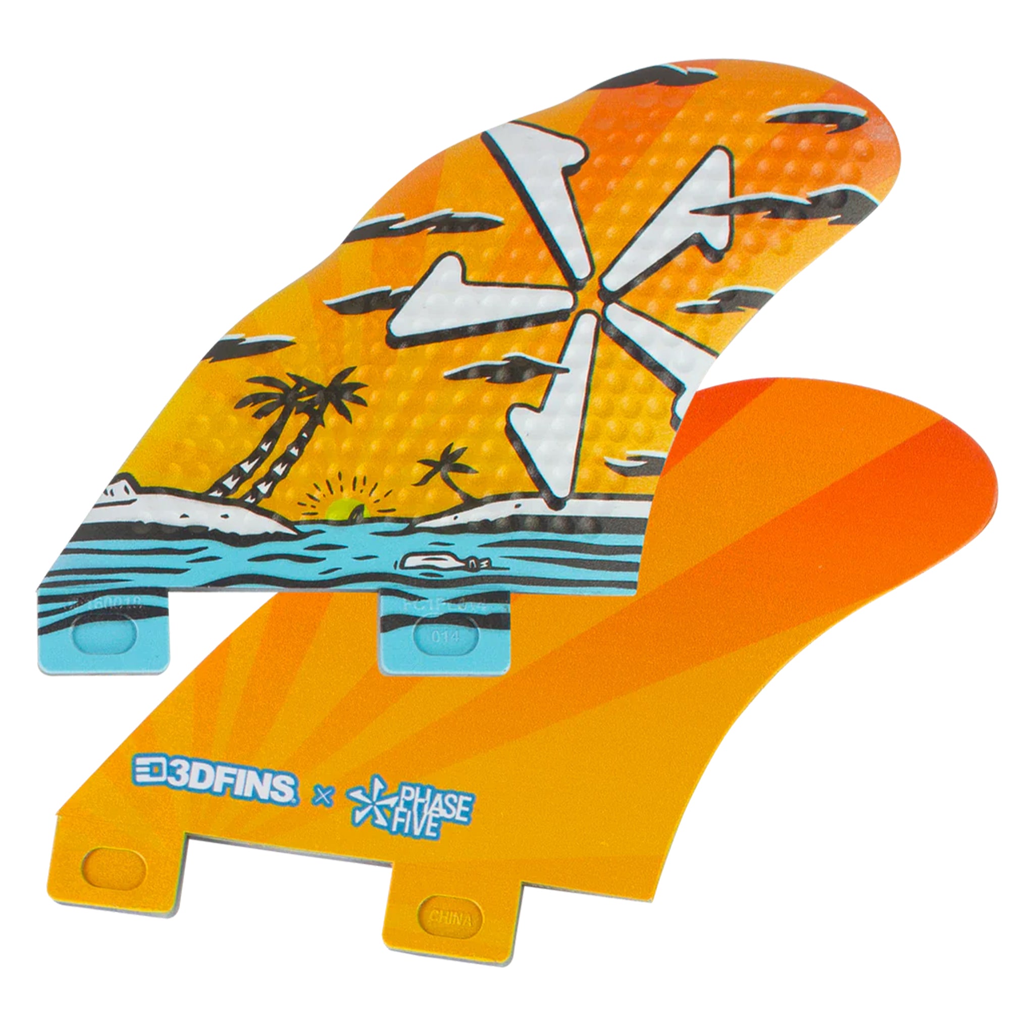 3D SPEED BASE TWIN FIN SET